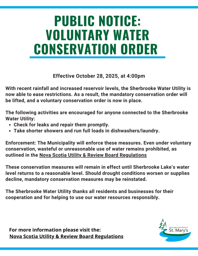 Public Notice: Voluntary Water Conservation Order - The Municipality of ...