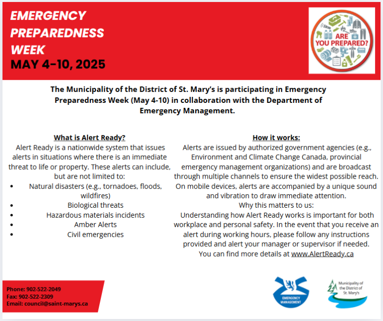 Emergency Preparedness Week - May 4-10, 2025 - The Municipality of the ...