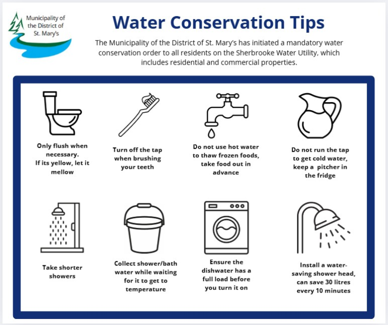 Water Conservation Tips - The Municipality of the District of St. Mary's